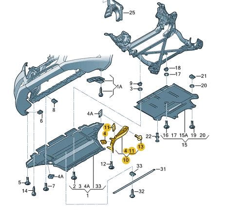SPOJLER NADKOLA AUDI A4 B8 2008-2015 Części ASO 8K0853887A 8K0853888A