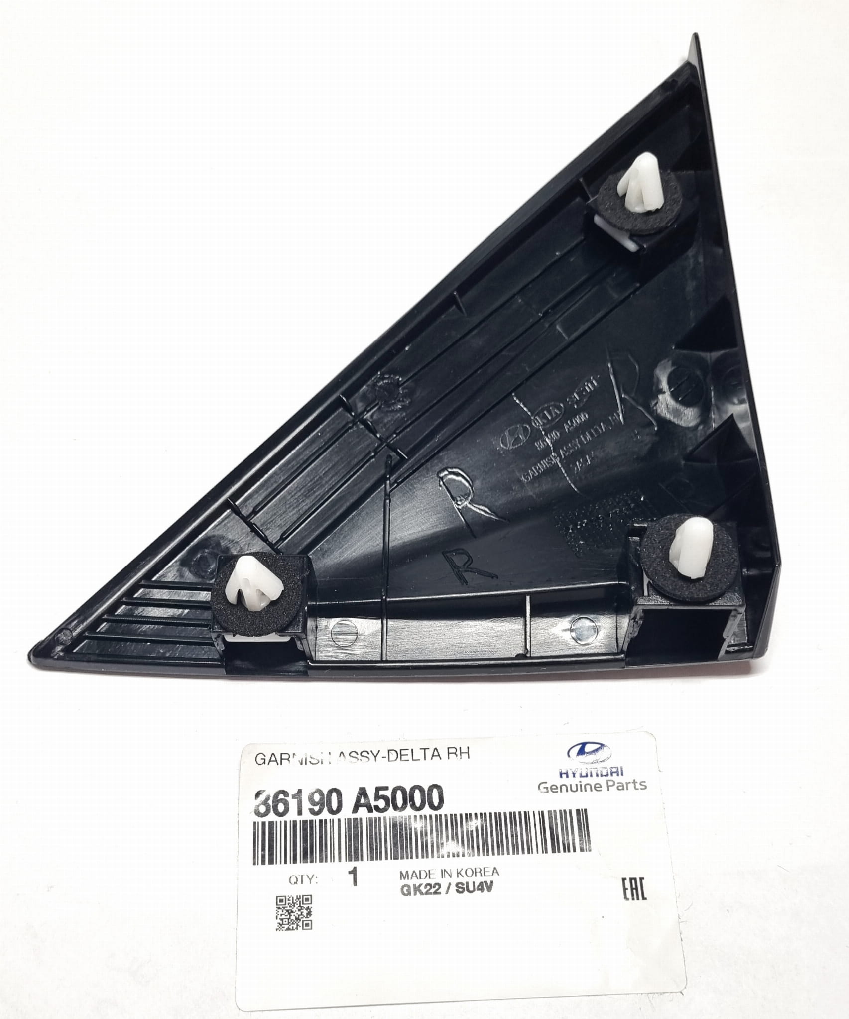 Prawy trójkąt osłona przy lusterku Hyundai i30 11-16 Części ASO 86190-A5000